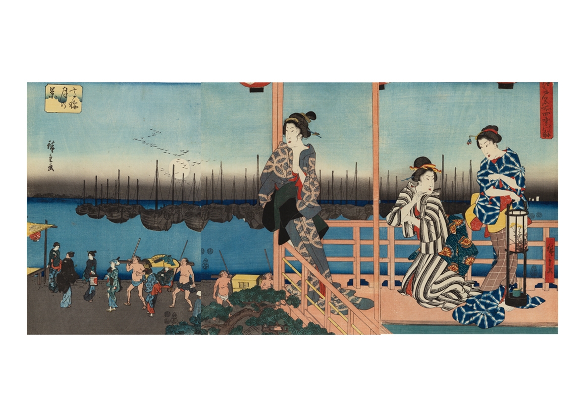 Utagawa Hirokage | EDOMEISHO SHIKINO NAGAME | MutualArt