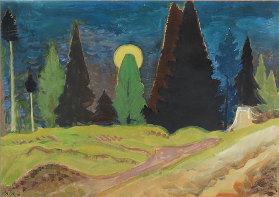 Milos Alexander Bazovský | Večerná krajina | MutualArt