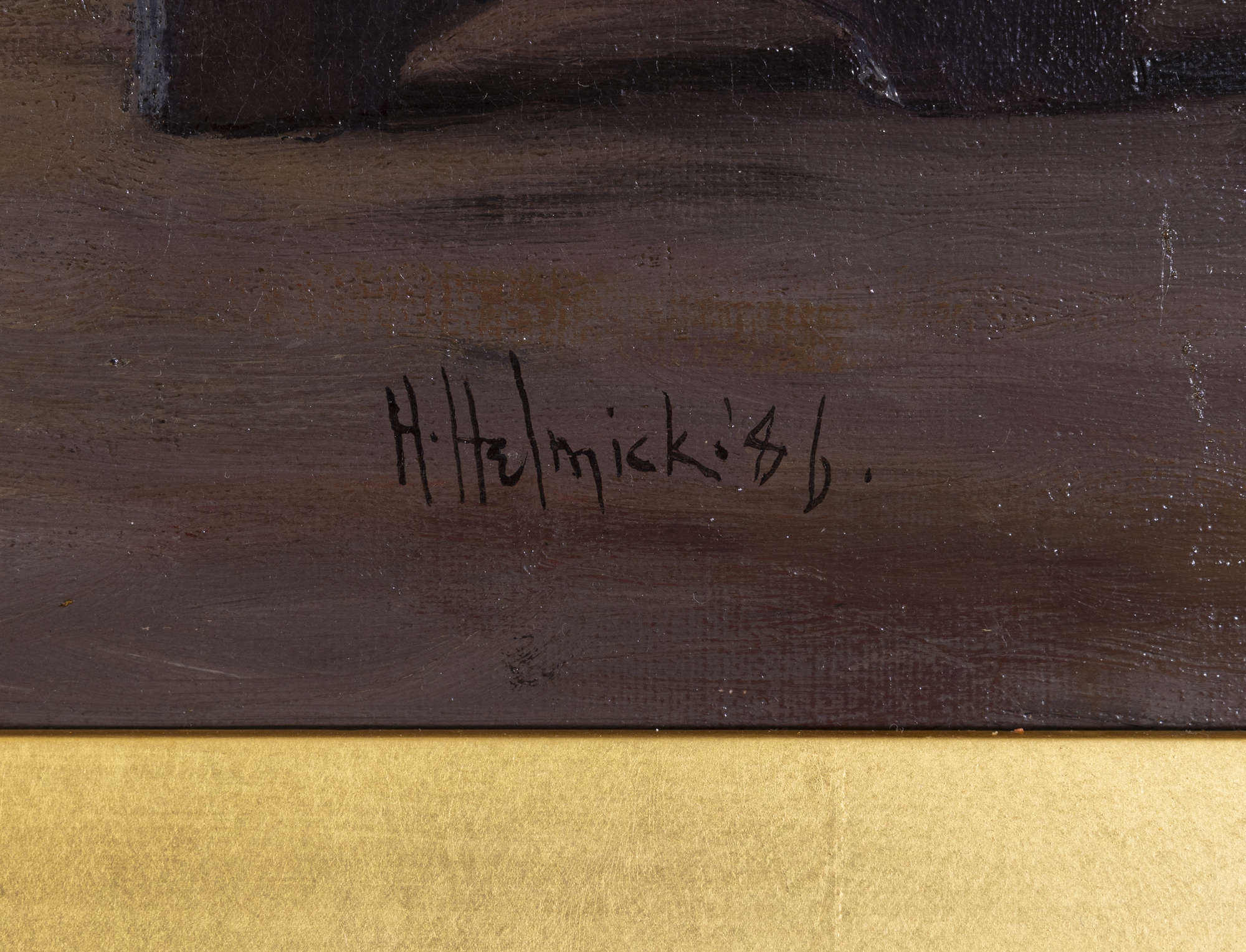 Howard Helmick | Cottage Interior with a Family Gathered Around a ...