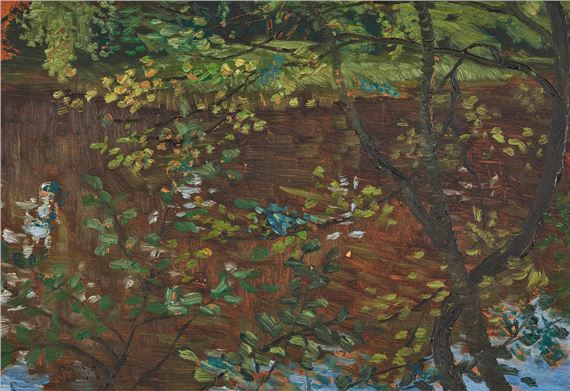 Helmer Osslund | The trees by the river. | MutualArt