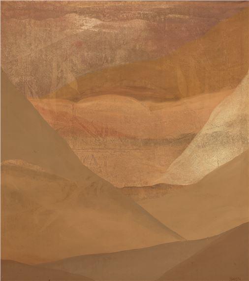Leo Adams | Leo Adams ''Untitled'' (Landscape) 1974 Oil (1974) | MutualArt