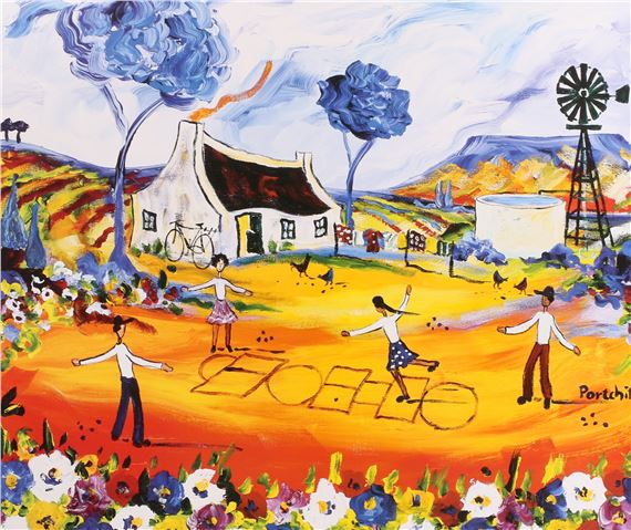 Portchie | CHILDREN PLAYING OUTSIDE | MutualArt