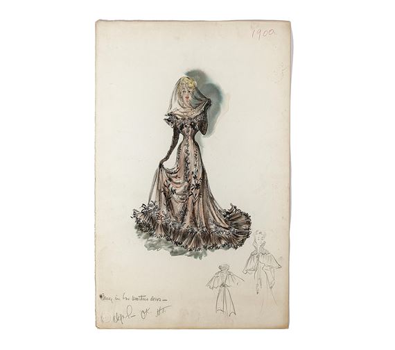 Edith Head | Mona Freeman Amy Costume Sketch Designed by Edith Head for ...