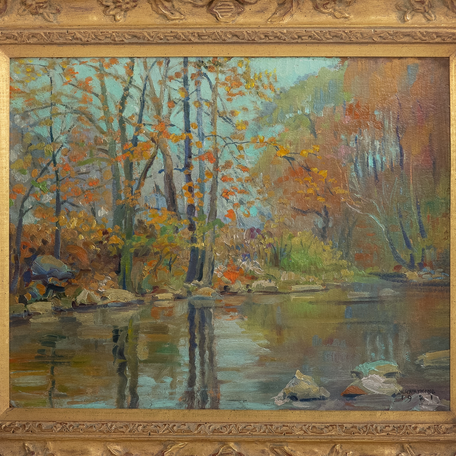 William Reginald Watkins | Landscape with Pond (1921) | MutualArt