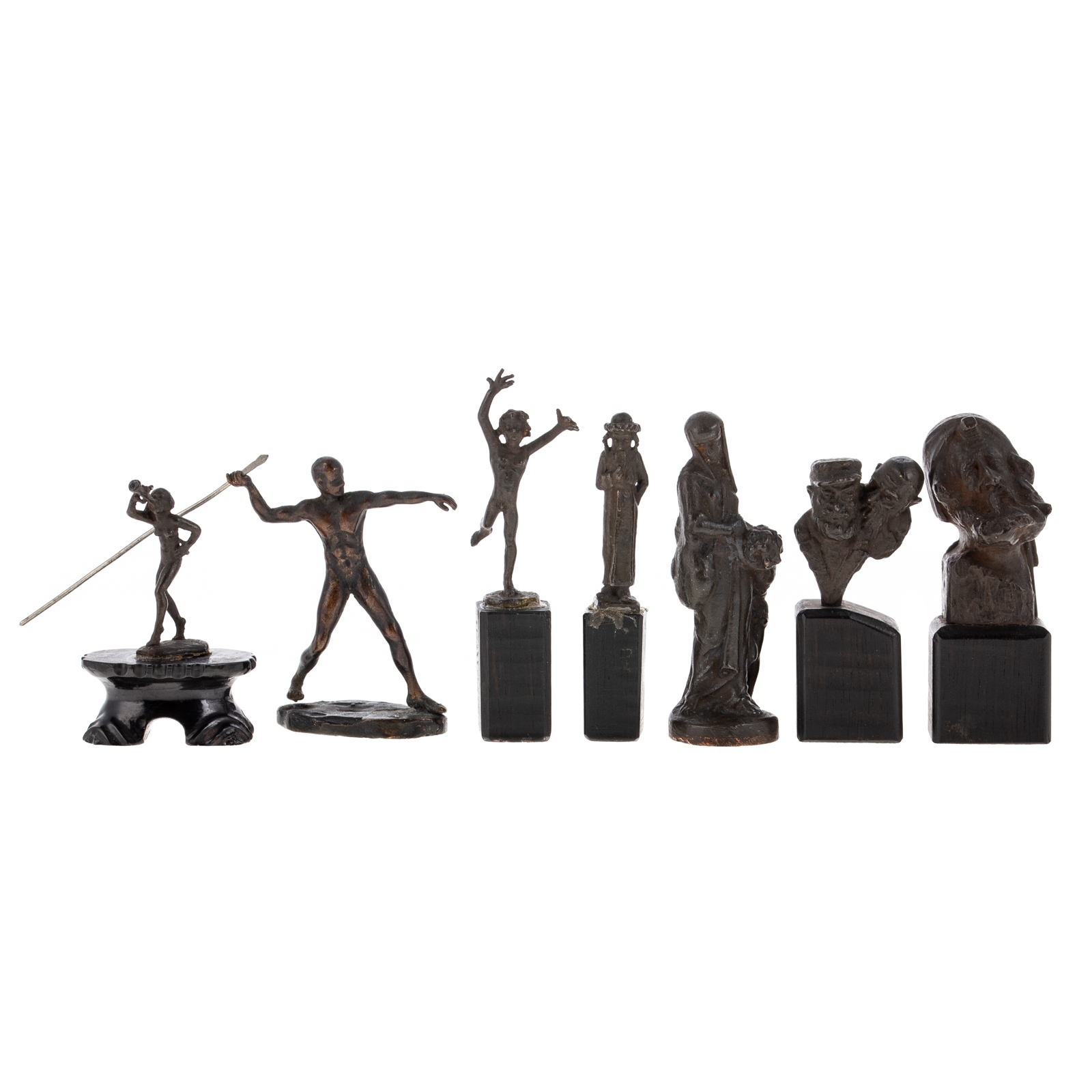 Louis Chatel Rosenthal | SEVEN MINIATURE BRONZE FIGURES | MutualArt