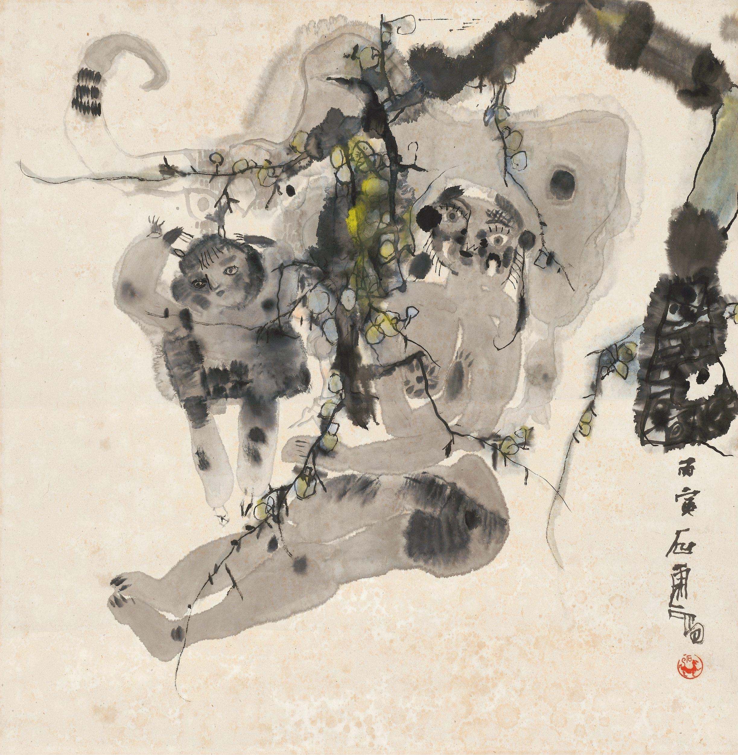Shi Hu | MOTHER AND DAUGHTER (1986) | MutualArt