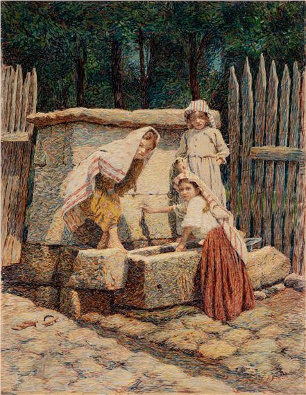 Spiro Bocaric | Bosnisch-herzegowinische Mädchen in Tracht am Brunnen ...