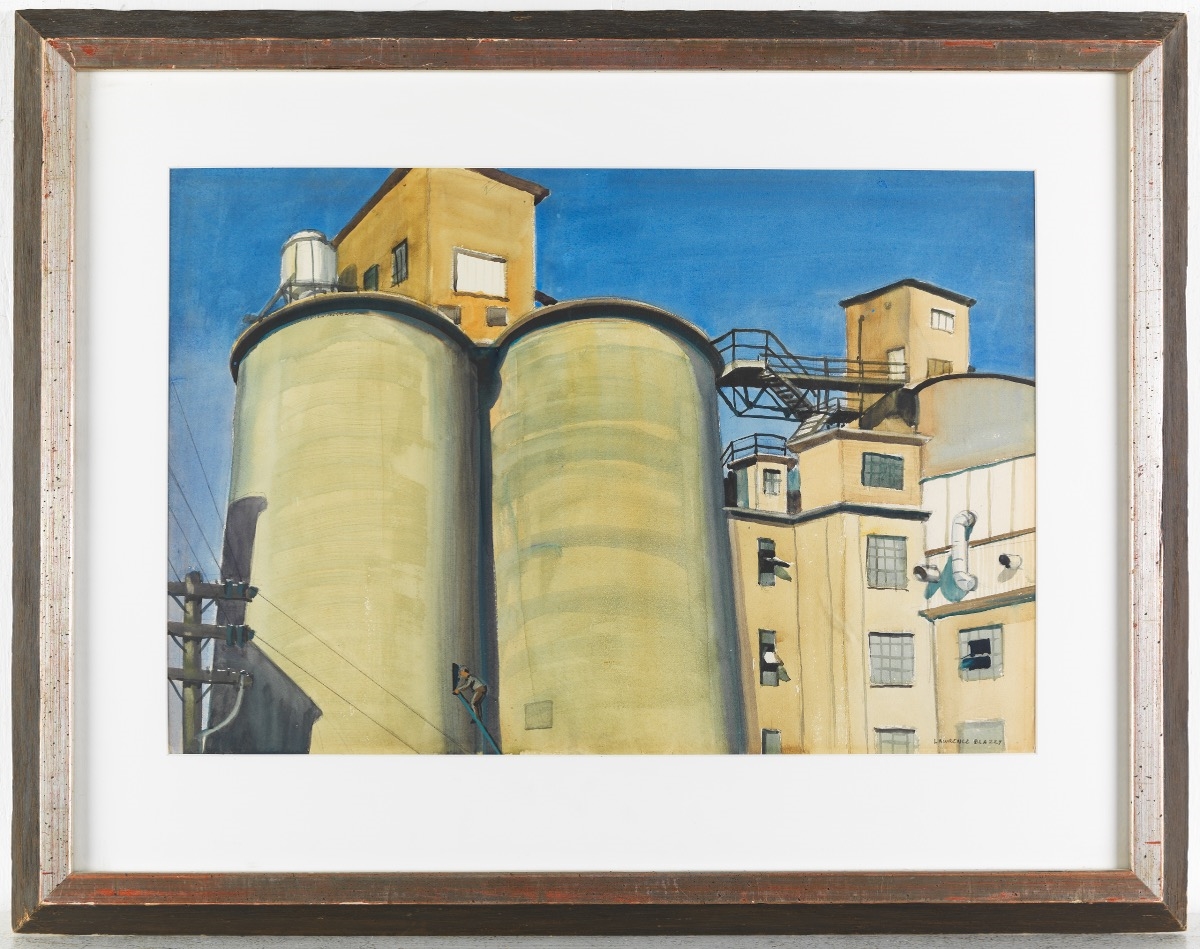 Lawrence Edwin Blazey | Industrial Scene (Circa 1940) | MutualArt