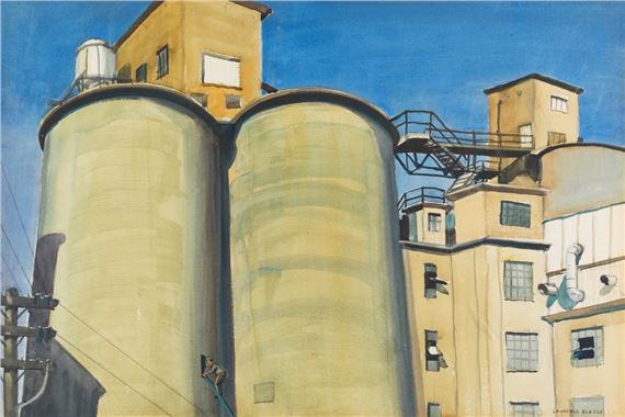 Lawrence Edwin Blazey | Industrial Scene (Circa 1940) | MutualArt
