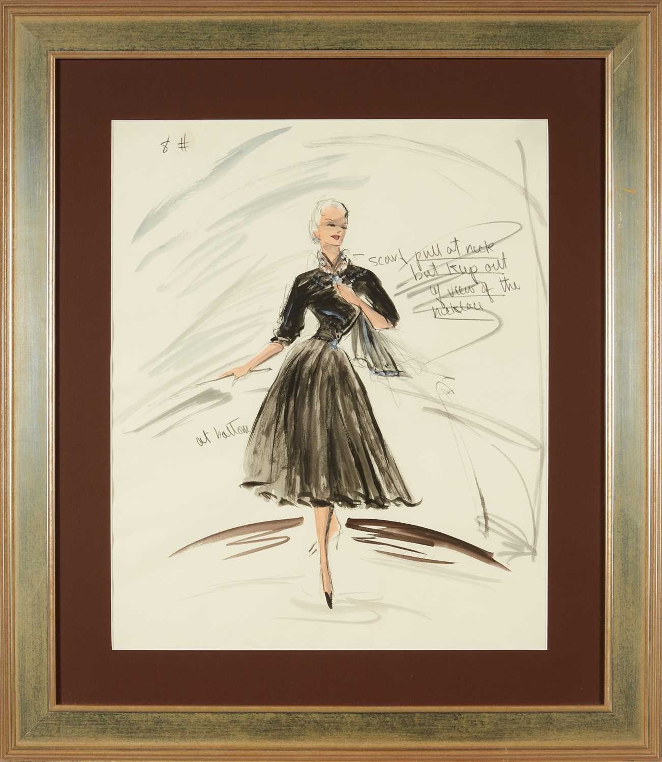 Edith Head | An original sketch for Hitchcock's Vertigo (Circa 1958 ...