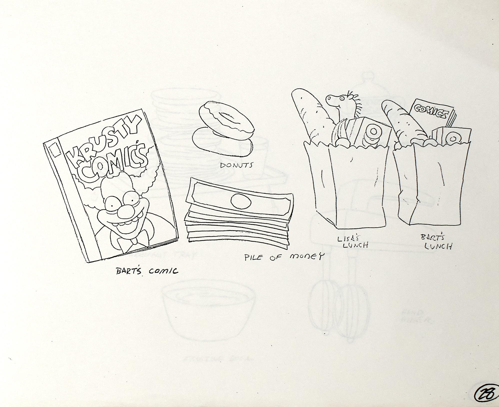 David Silverman | A rare original sketch of Homer Simpson from 1991 ...