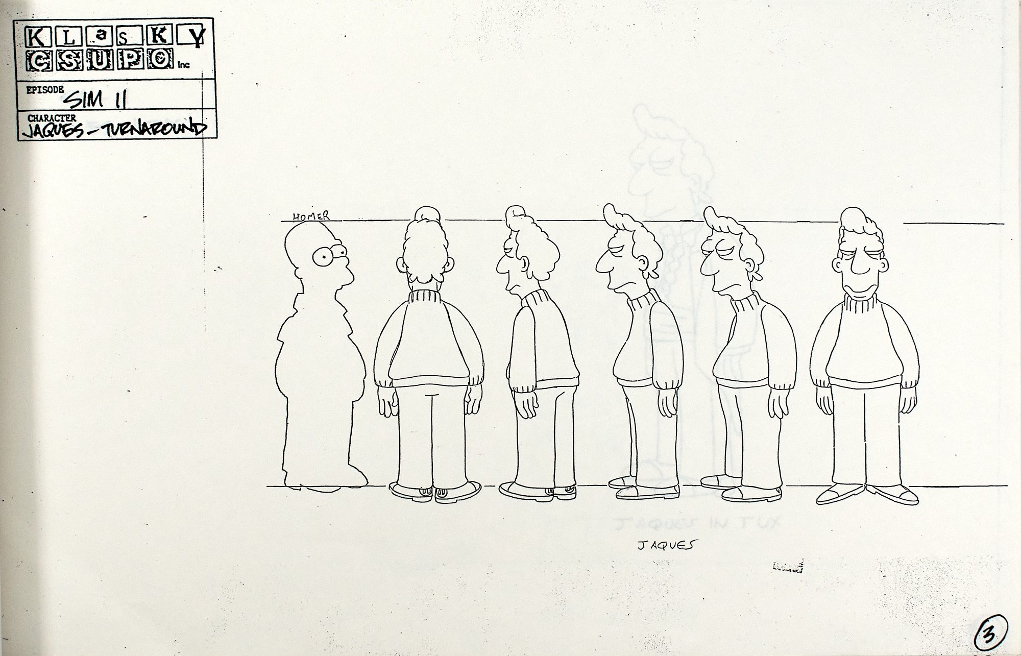 David Silverman | A rare original sketch of Homer Simpson from 1991 ...