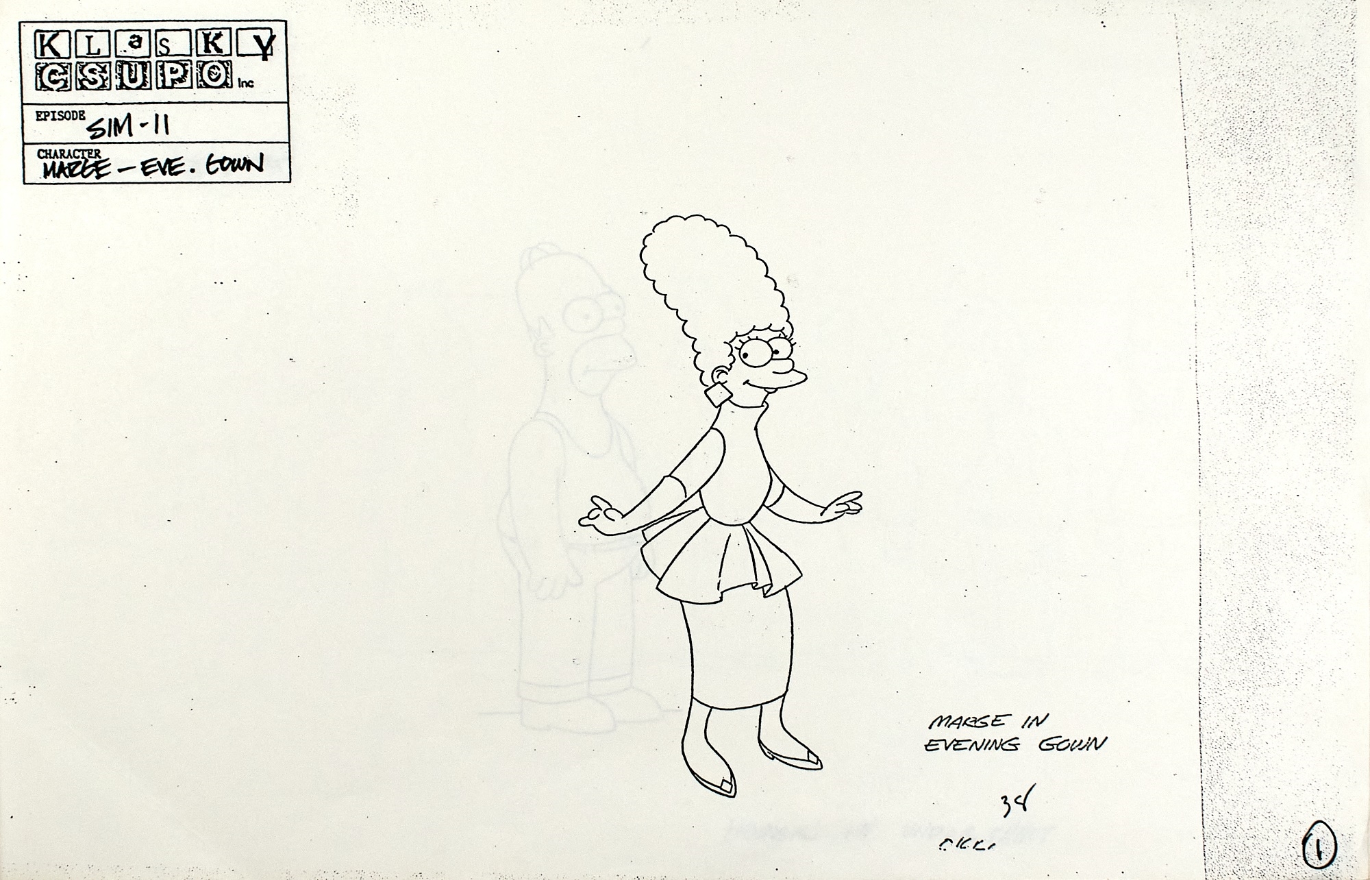David Silverman | A rare original sketch of Homer Simpson from 1991 ...
