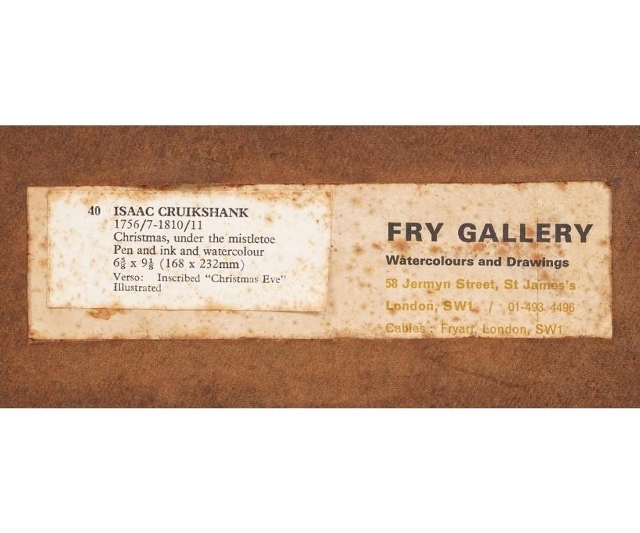 Robert Isaac Cruickshank | England) framed and matted pen & ink and ...