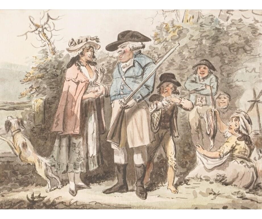 Robert Isaac Cruickshank | England) framed and matted pen & ink and ...