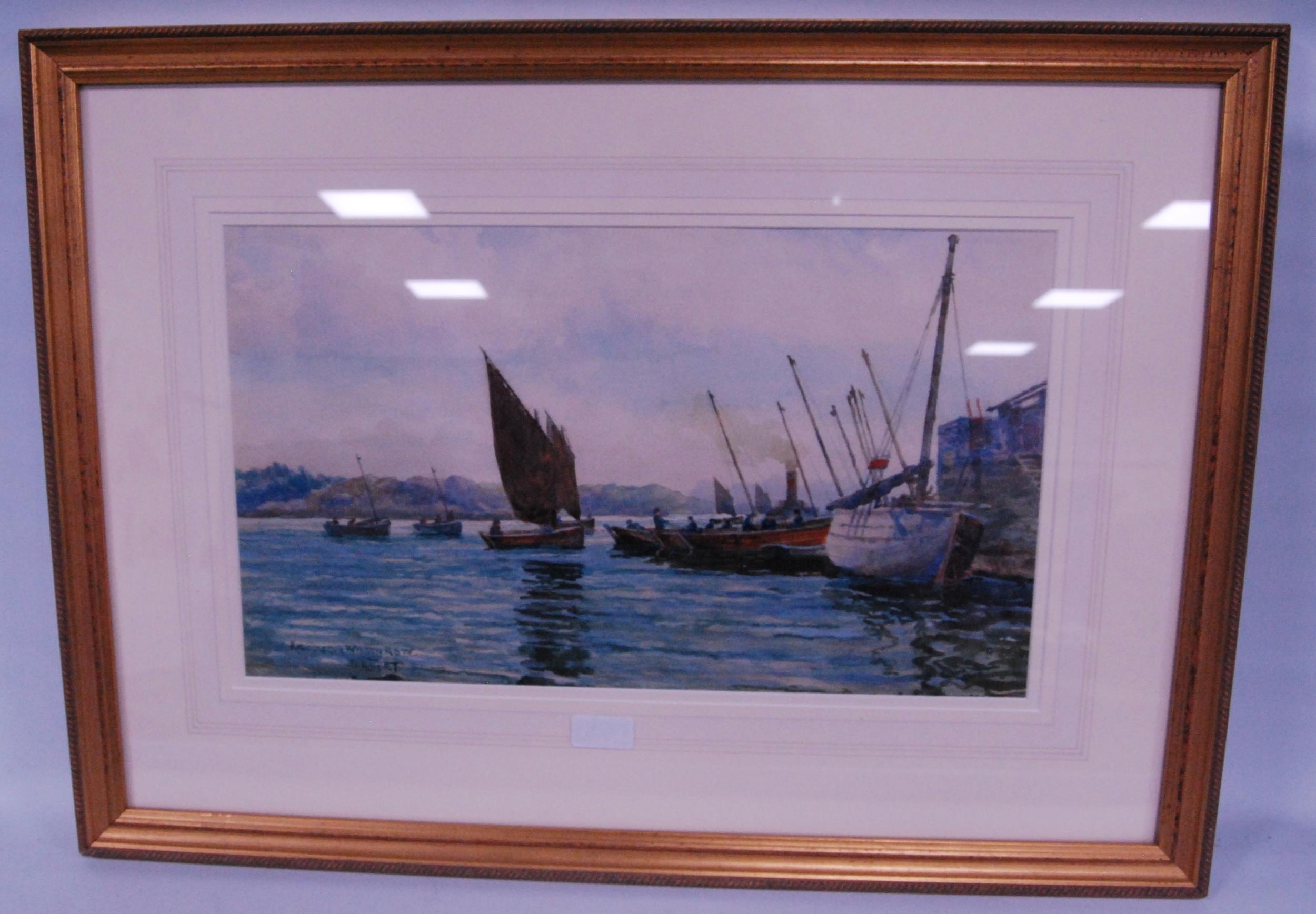 Peter MacGregor Wilson | Fishing Boats at Tarbert (1856) | MutualArt