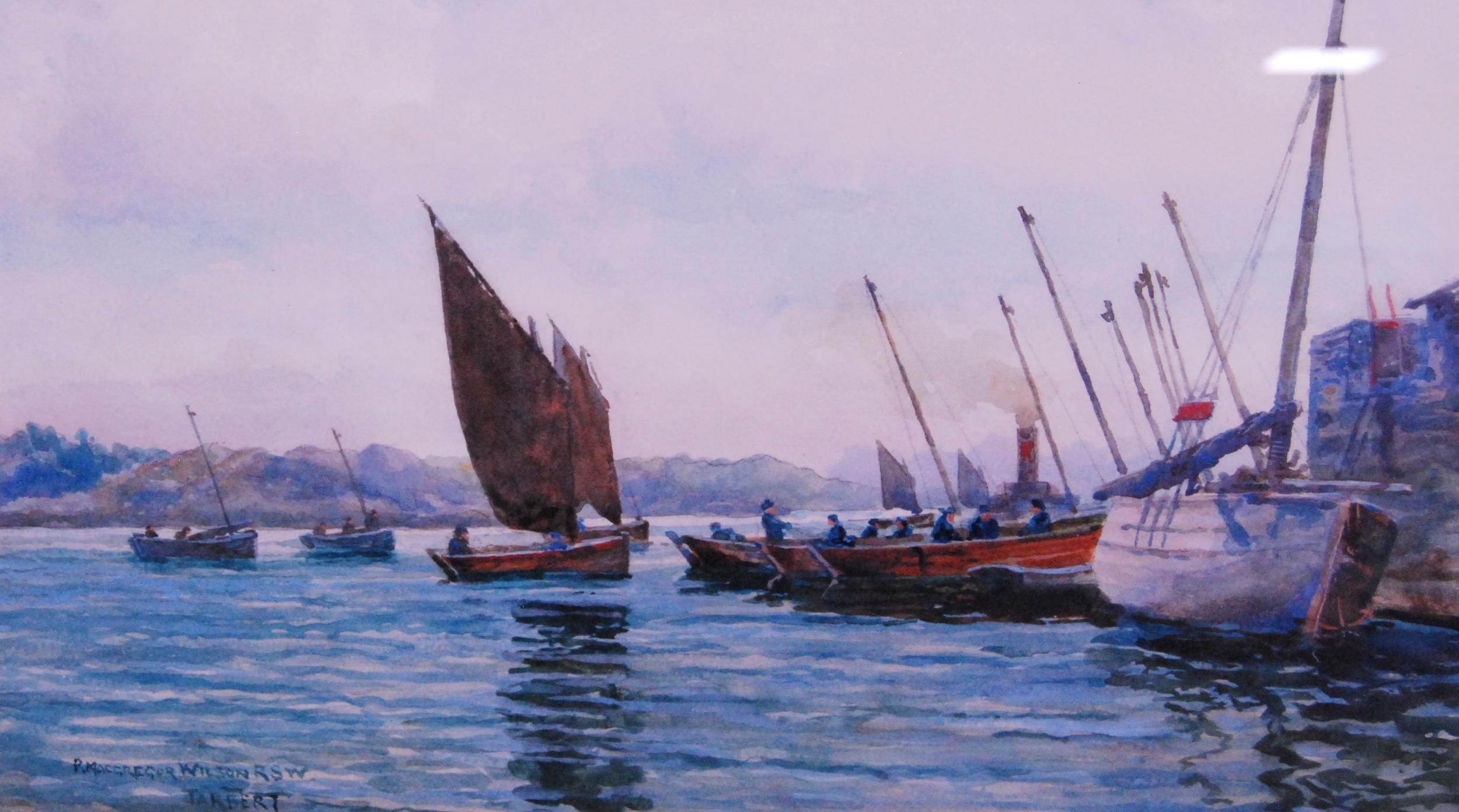 Peter MacGregor Wilson | Fishing Boats at Tarbert (1856) | MutualArt