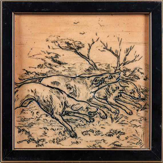 Hannah Bolton‏ Barlow | Lambeth Stoneware Tile Depicting Coursing ...