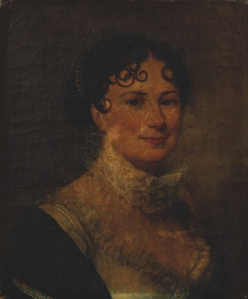 Louis Marie Sicard | Portrait de femme au col de dentelle (1810 ...