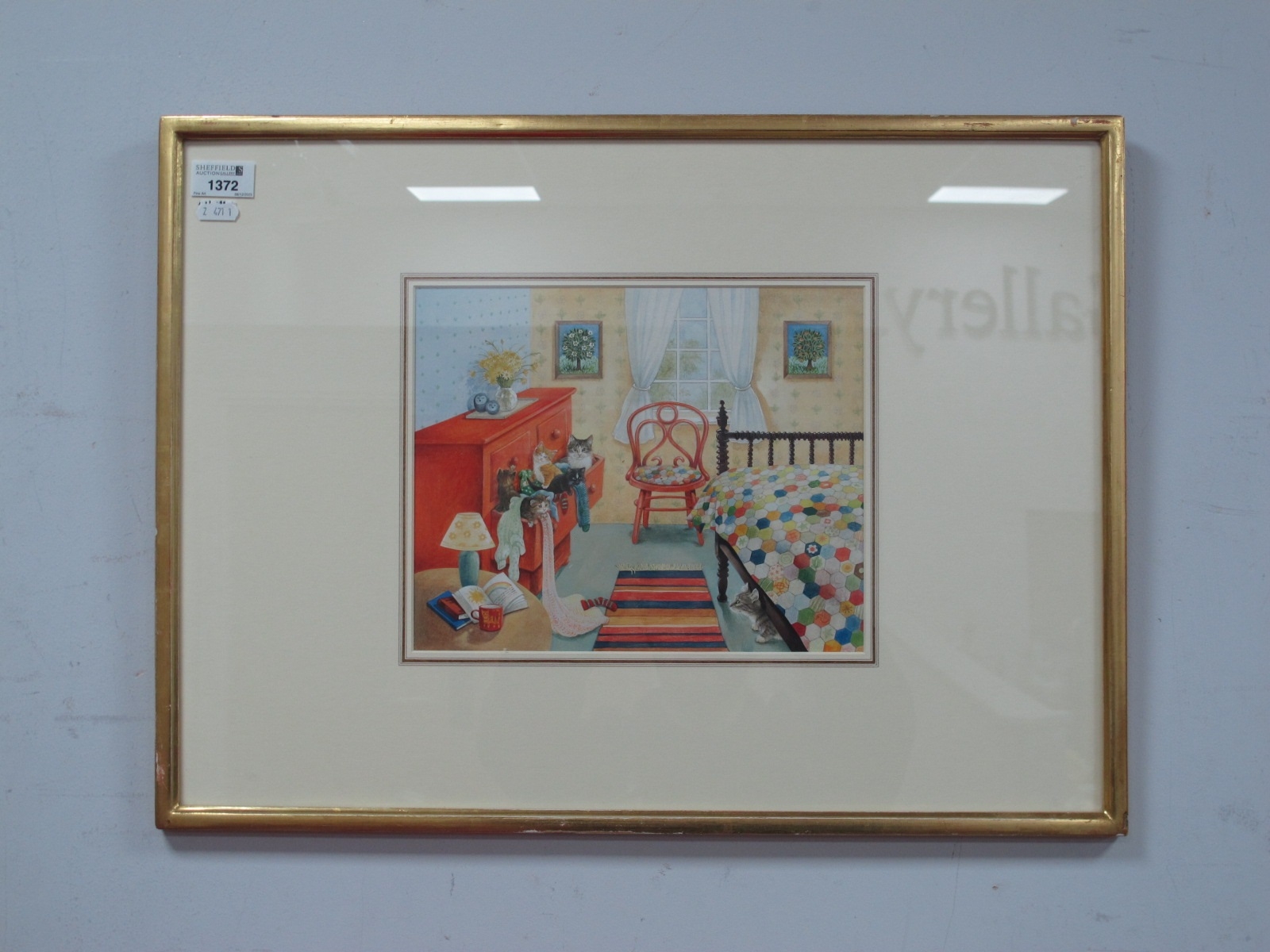 Lesley Anne Ivory | Agneatha and Her Kittens and Twiglet Under the Bed ...
