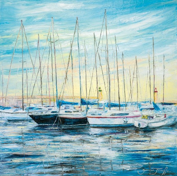 Monique Yenco Fusella | Voiliers au port (2023) | MutualArt