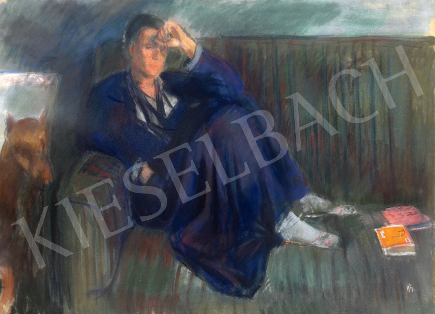 Aurél Bérnath | Portrait of Eszter Mattioni with Her Favourite Dog ...