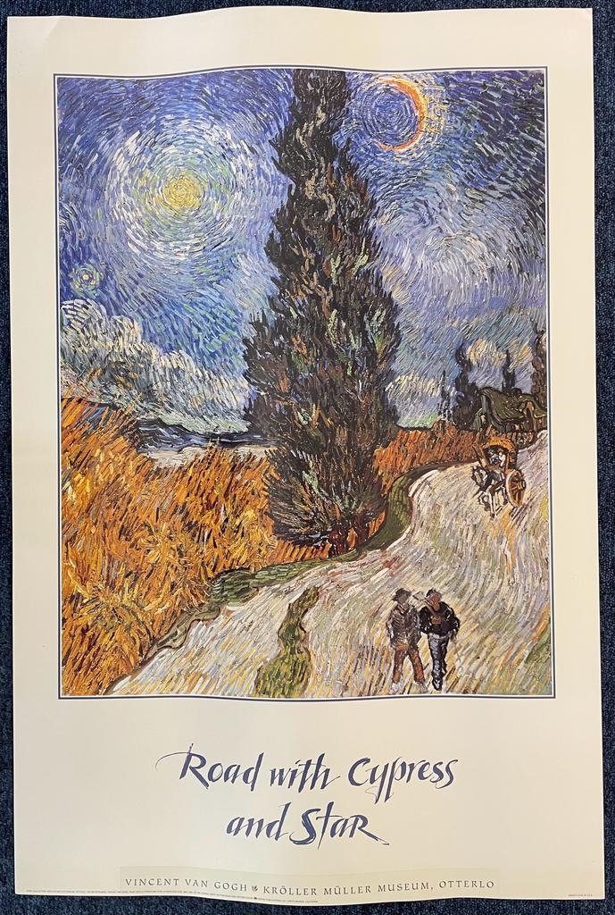 Vincent Van Gogh | Road with Cypress and Star; The Starry Night ...