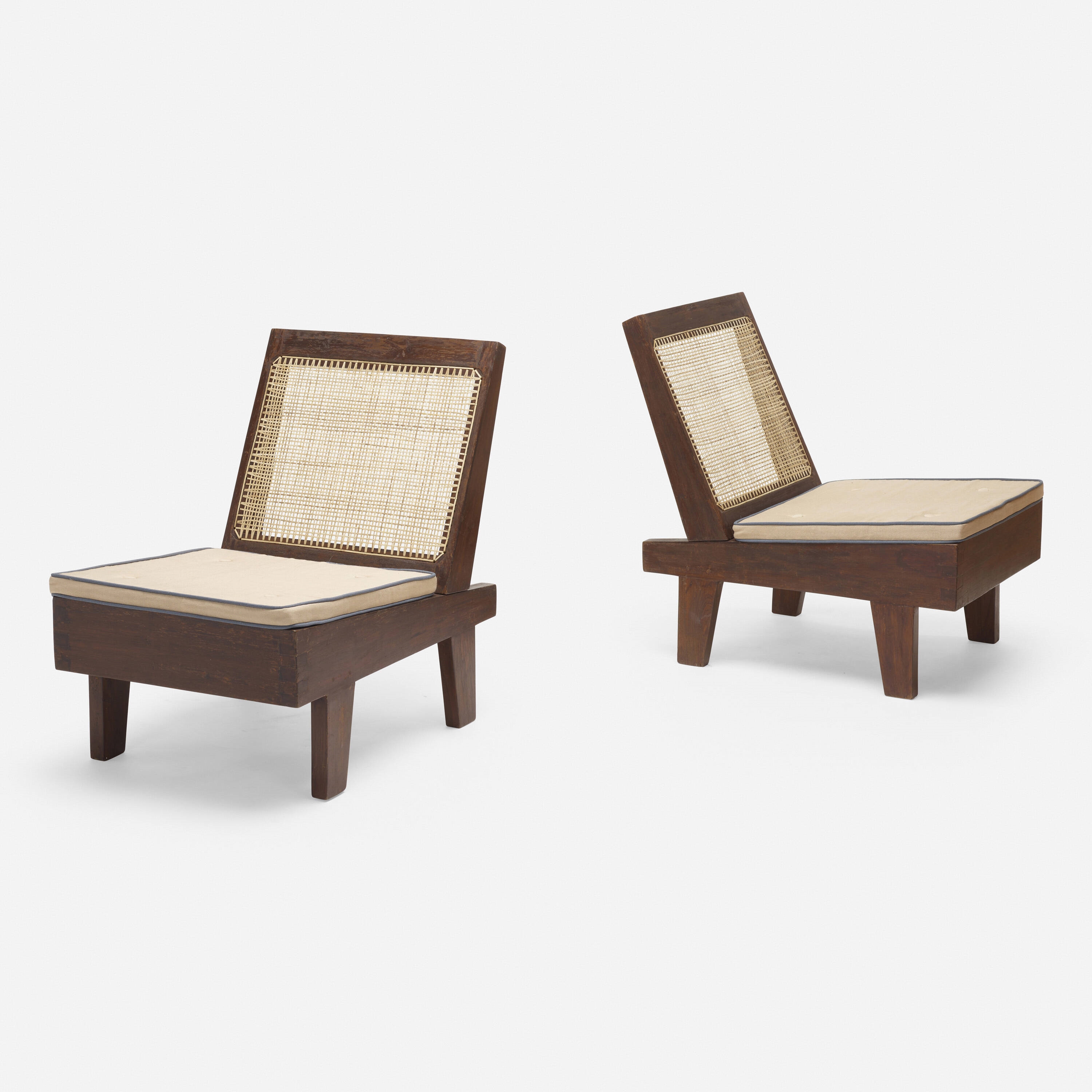 Pierre Jeanneret | Folding armless easy chairs from the Private ...