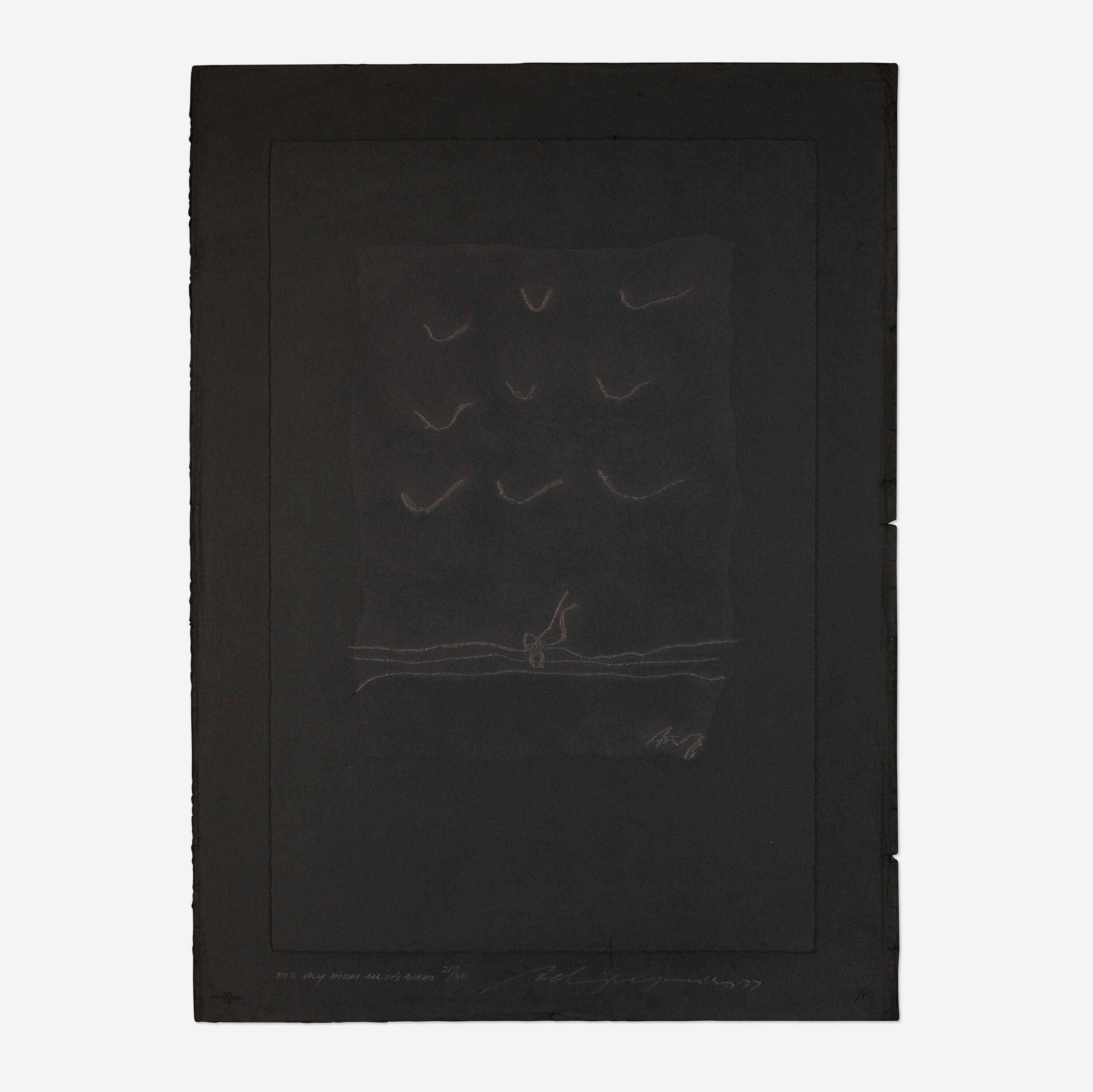 Adja Yunkers | The Sky Hides All Its Birds (1977) | MutualArt