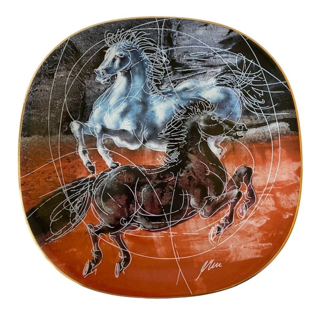 Hans Erni | White Horse and Black Horse (1993) | MutualArt