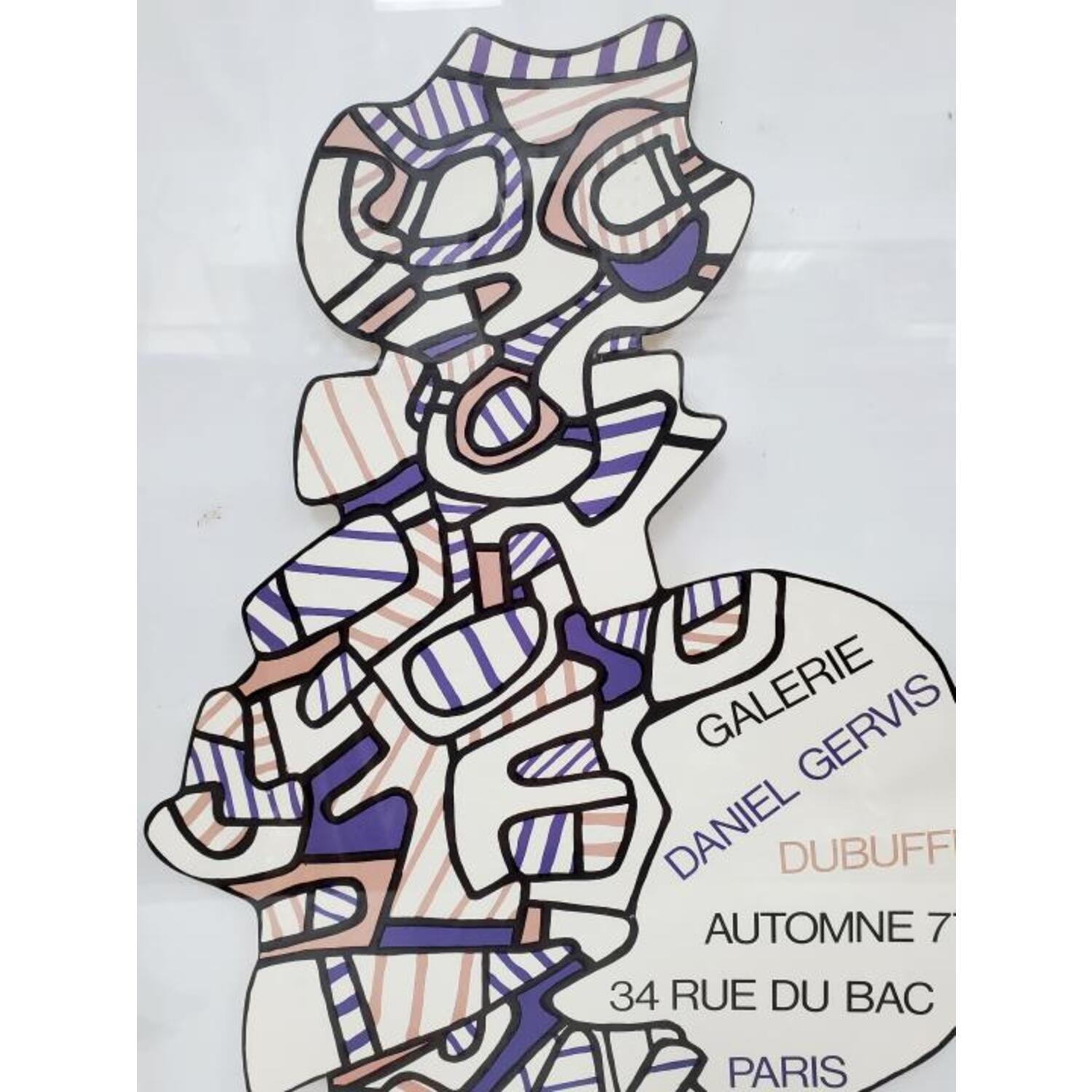 Jean Dubuffet | Rare 1970s Hand-Cut Poster for Galerie Daniel Gervis in ...