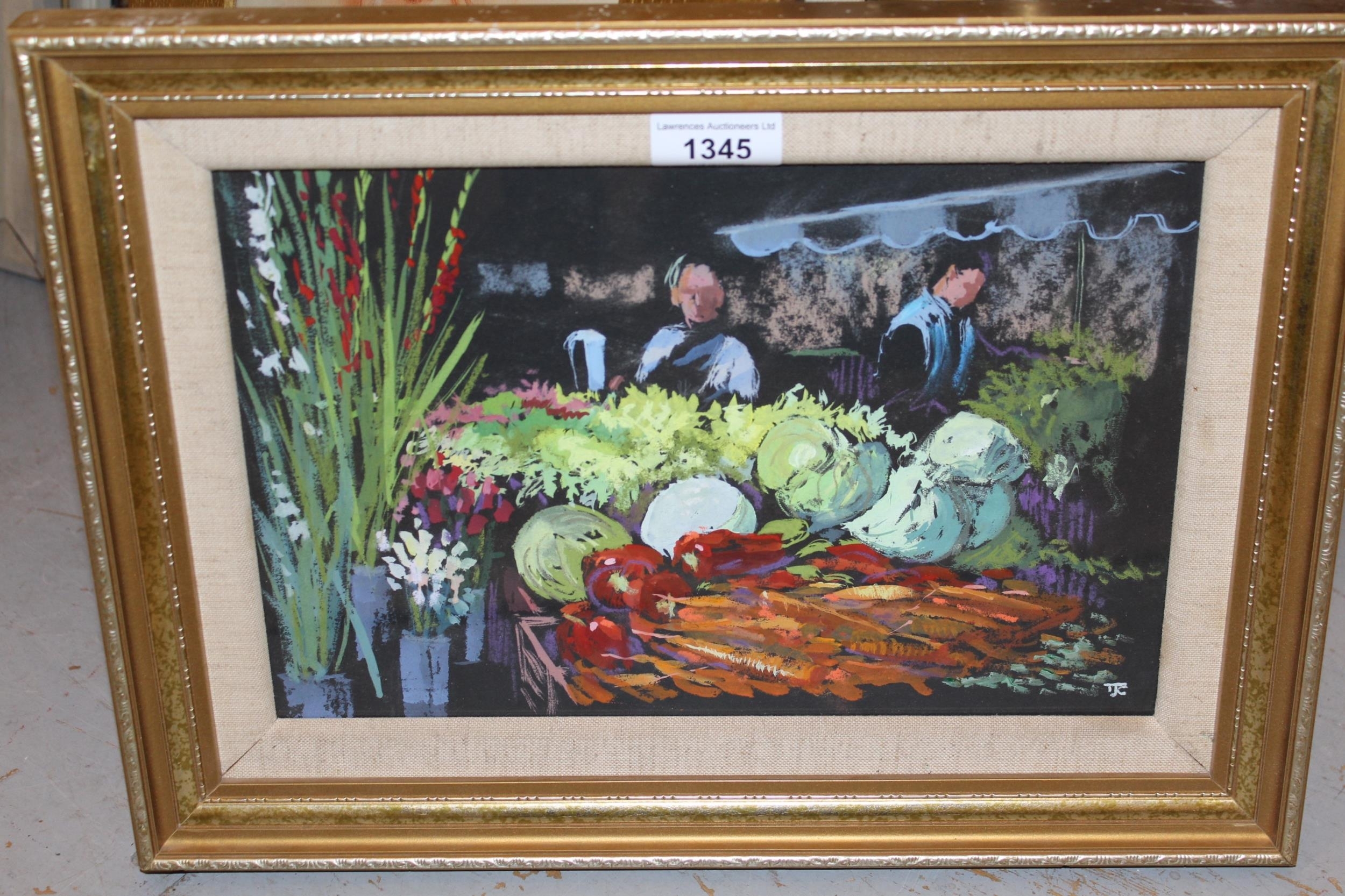 Thomas Coates | Figures at a street market stall | MutualArt