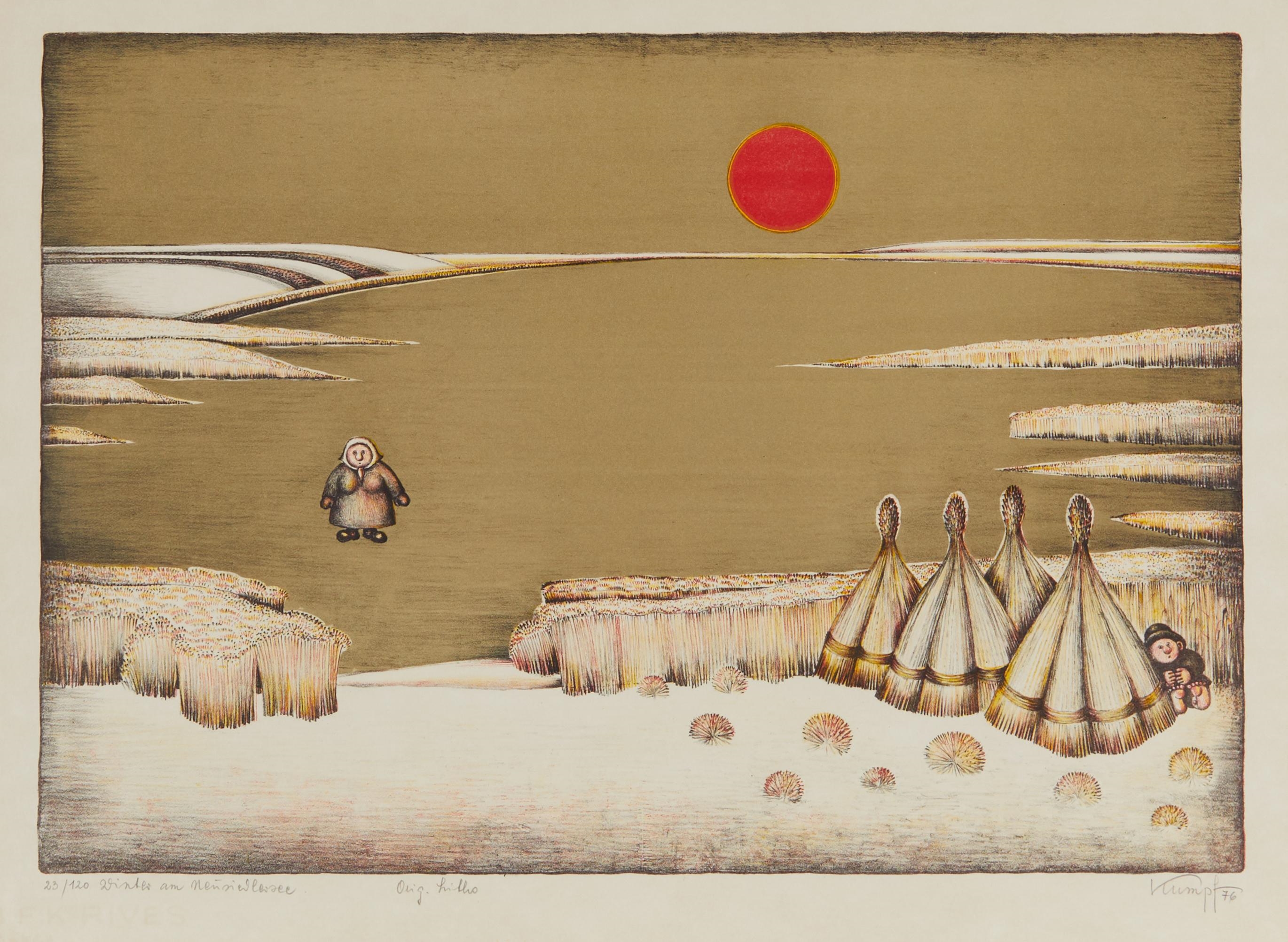 Gottfried Kumpf | Winter am Neusiedlersee (1976) | MutualArt