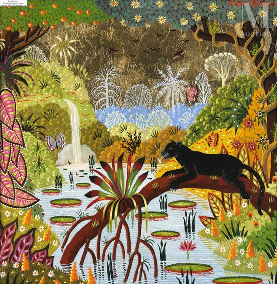 Alain Thomas | Panthère noire à la Cascade | MutualArt