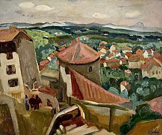 Henri Epstein | Landscape with red roofs (1892 - 1944) | MutualArt