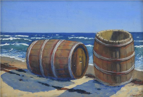 Soter Jaxa-Małachowski | Beczki na plaży | MutualArt