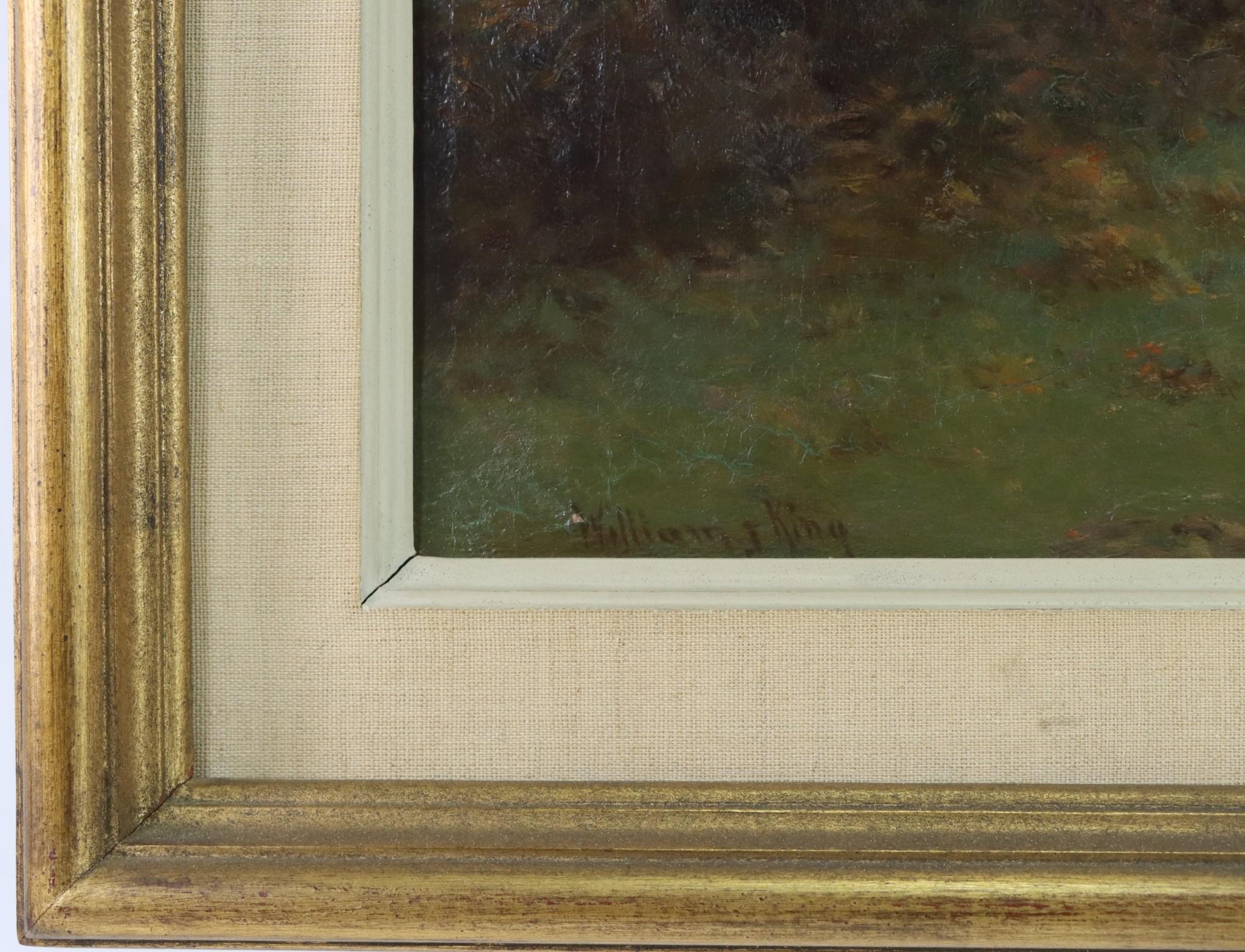 William Joseph King | Flock of sheep and young herder | MutualArt