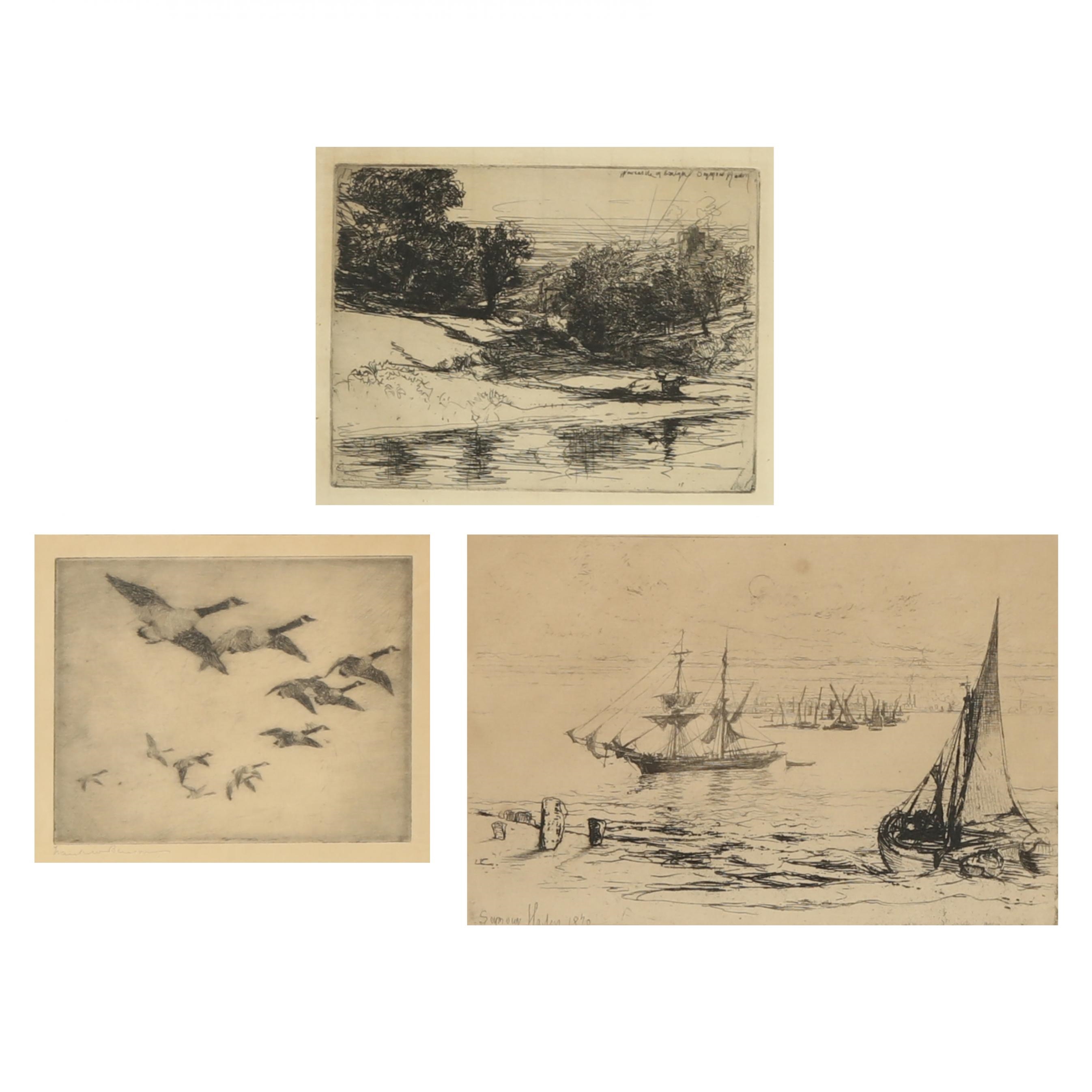 Frank Weston Benson | Three Antique Etchings (1870) | MutualArt