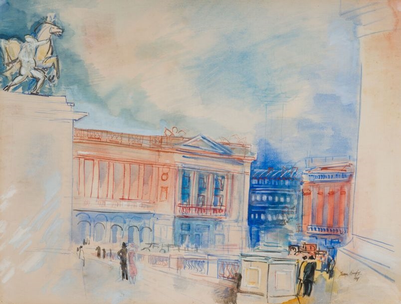 Jean Dufy | Paris, towards Place de la Concorde,1924 (1924) | MutualArt
