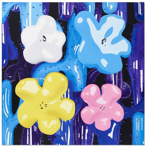 Philip Colbert | Flower Painting from the Lobster Land Museum (White ...