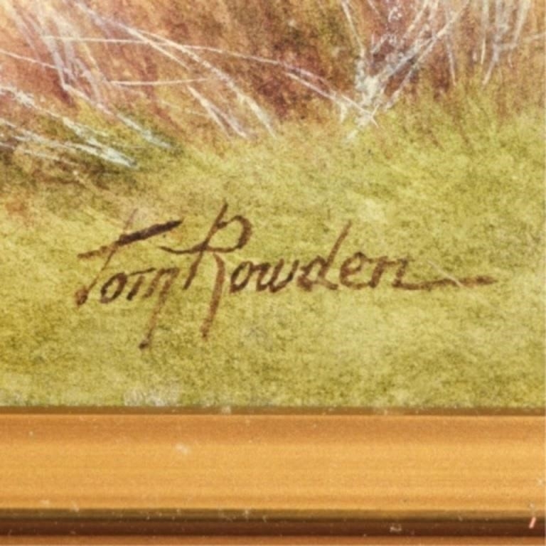 Thomas Rowden | Cattle grazing against the sea | MutualArt