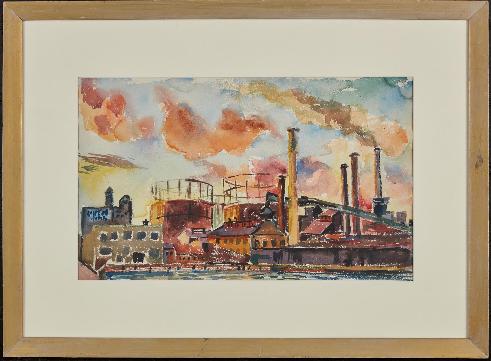 David Burliuk | Industrial scene | MutualArt