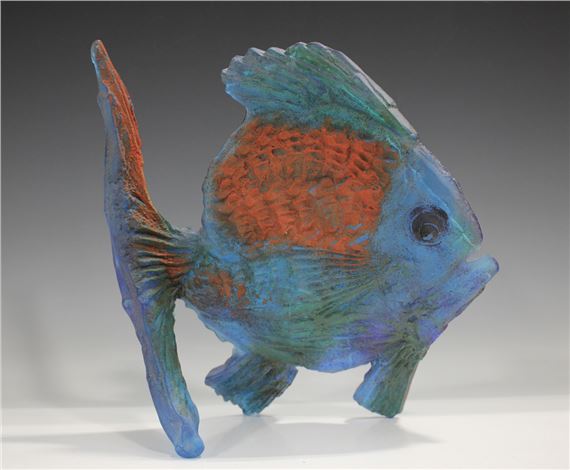Amanda Brisbane | An Amanda Brisbane art glass sculpture of a fish ...