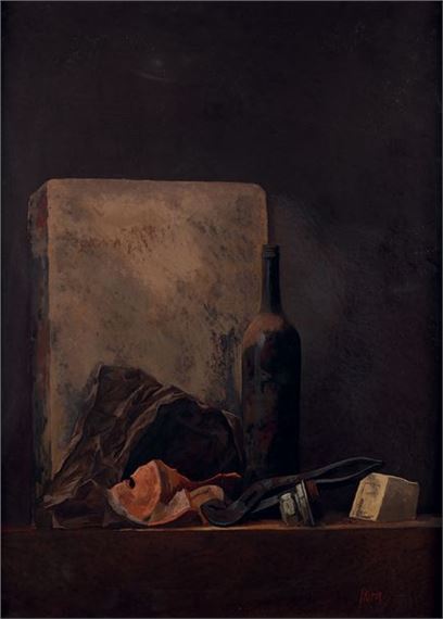 Pierre Skira | Still life with bottle (1984) | MutualArt