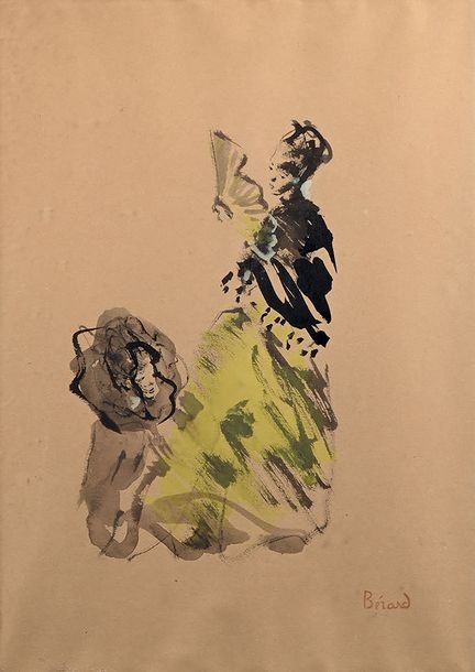 Christian Bérard | Elegant woman with fan | MutualArt