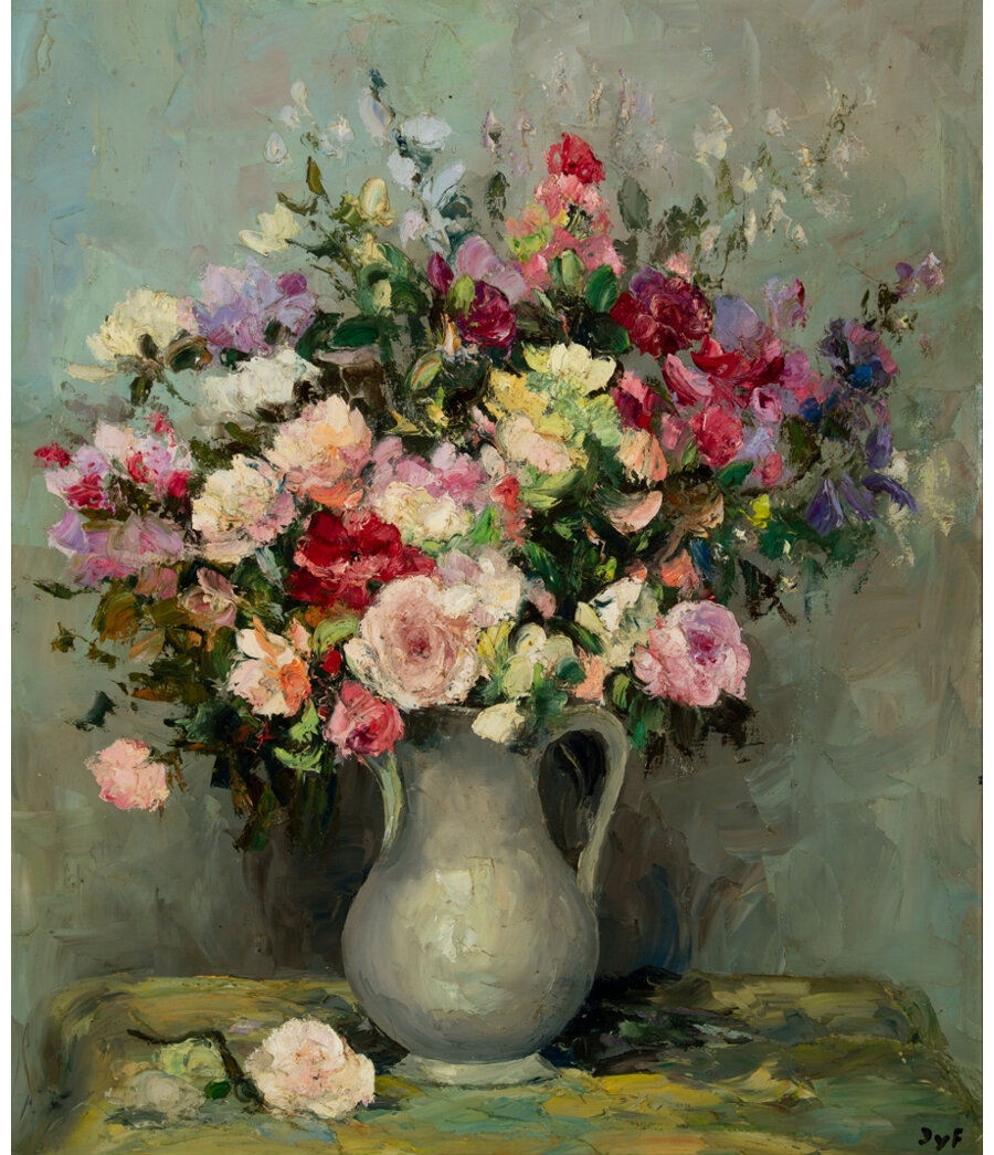 Marcel Dyf | Bouquet of flowers in a pitcher | MutualArt
