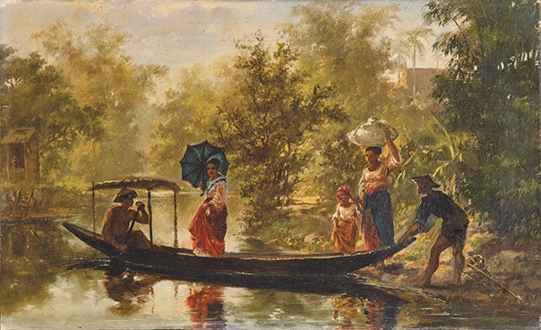 Félix Resurrección Hidalgo | Personajes filipinos en una barca (1876 ...