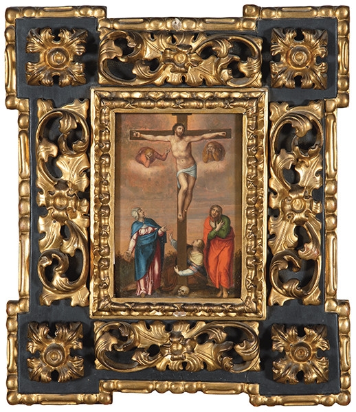Marcello Venusti | Cristo crucificado con la Virgen María, San Juan ...
