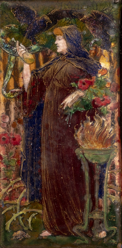 Dante Gabriel Rossetti | Rare Arts & Crafts Pre Raphaelite Enamel On ...