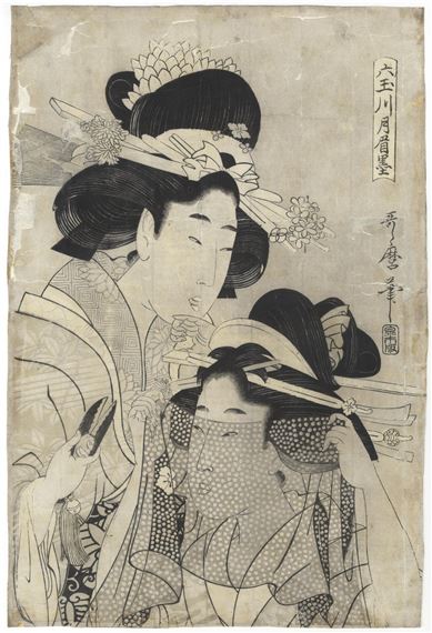 Kitagawa Utamaro II | Women with a Sheer Cloth (1804 - 1810) | MutualArt